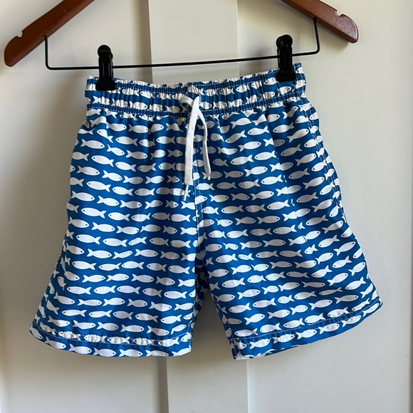 Azul Swimwear | Swim | Azul Swimwear Blue Swim Trunks With White Fish ...